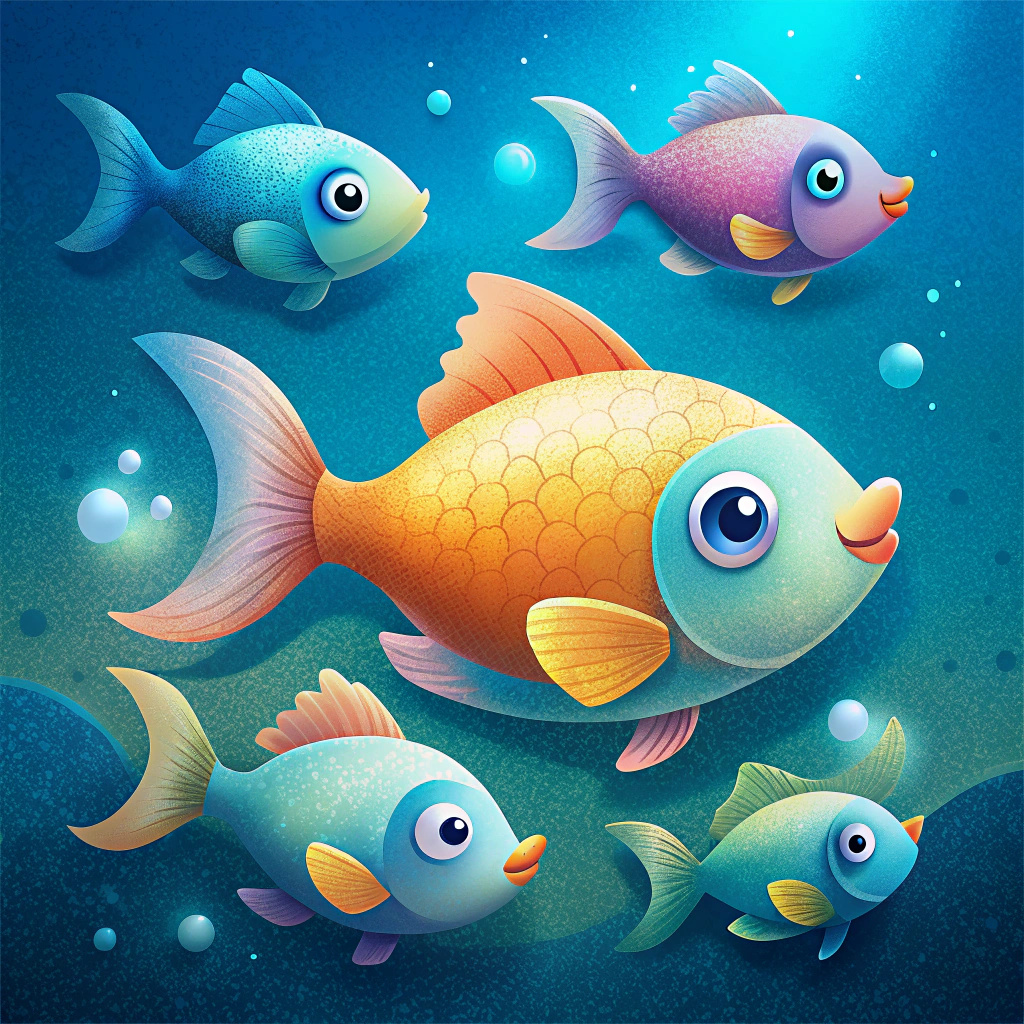 cute five fish - Recraft