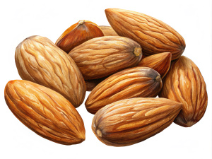 badam on white background - Recraft