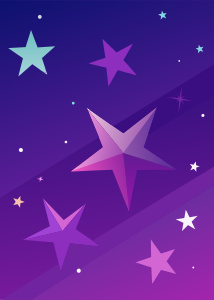 stars on violet space gradient background - Recraft