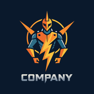 A minimalist and clean tech style logo design featuring a Techie Titan ...