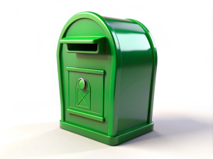 green letter box on white background - Recraft