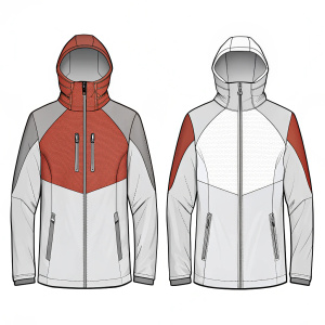 MEN's wind jackets, Create a front drawing and a back drawing,Style ...