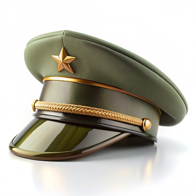 Iconic Military Cap Style on white background - Recraft