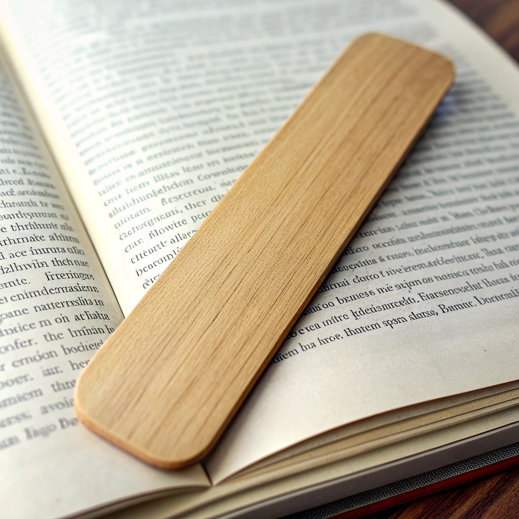 a wood bookmark with round corners - Recraft