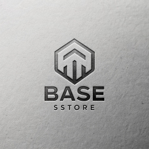 company "BASE" store letters, profissional logo minimalisc - Recraft