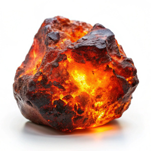 magnificent searing ember stone isolated white background - Recraft